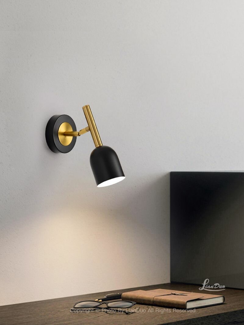 Классический скандинавский регулируемый настенный светильник для спальни, прикроватной подсветки гостиной, поворотное светодиодное бра для чтения