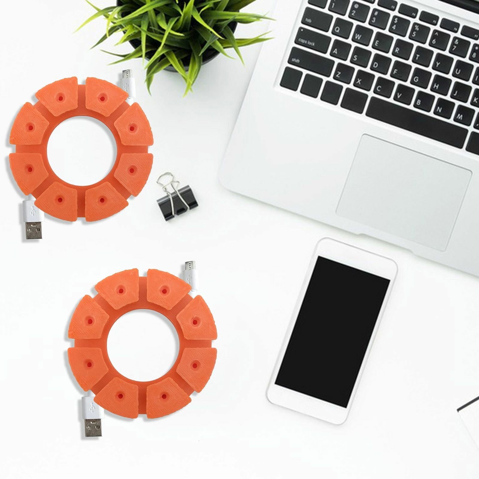 Круглый органайзер для проводов компактный держатель кабелей и шнуров！