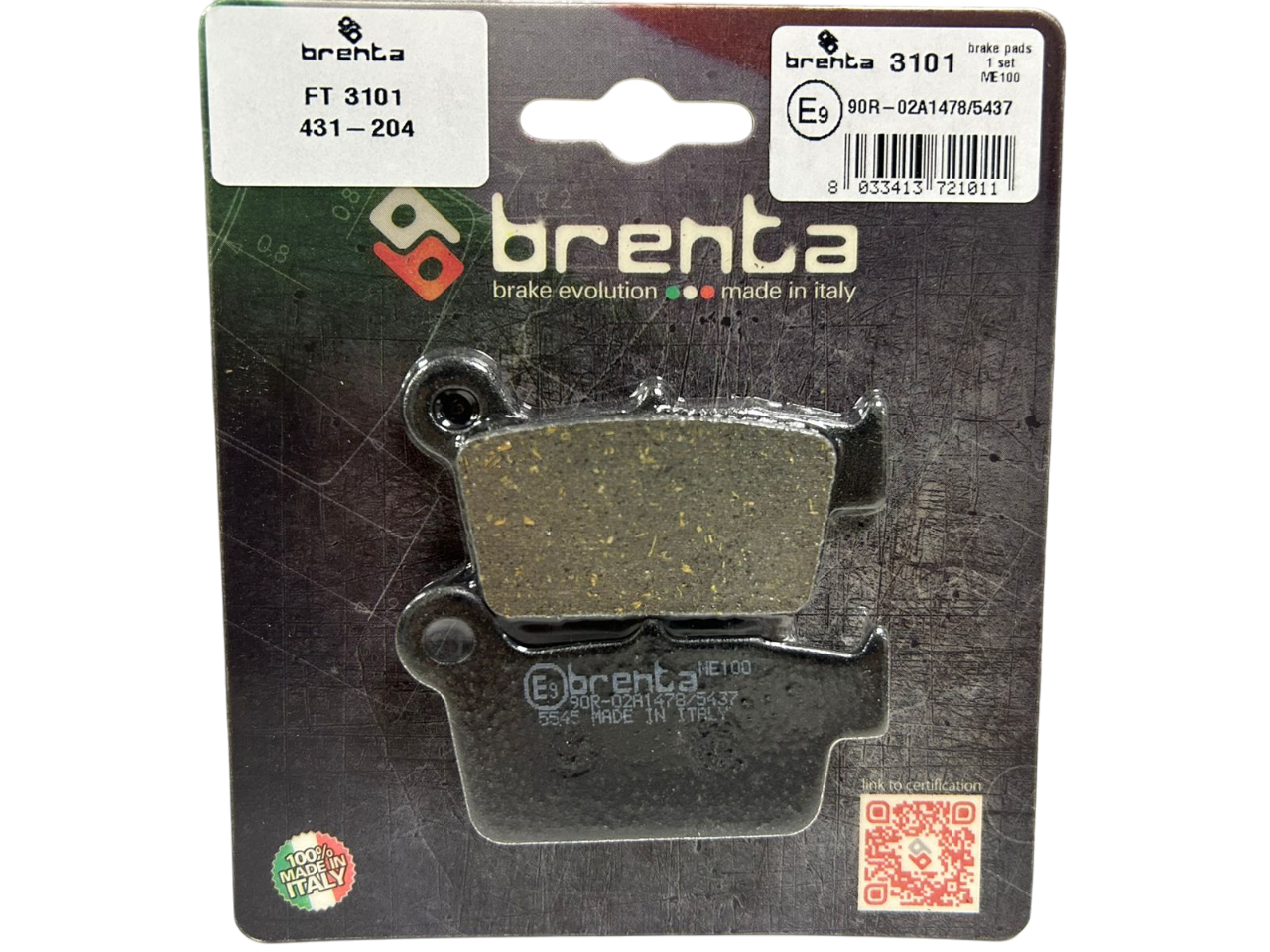 Тормозные колодки Brenta BR3101 (FT3101)