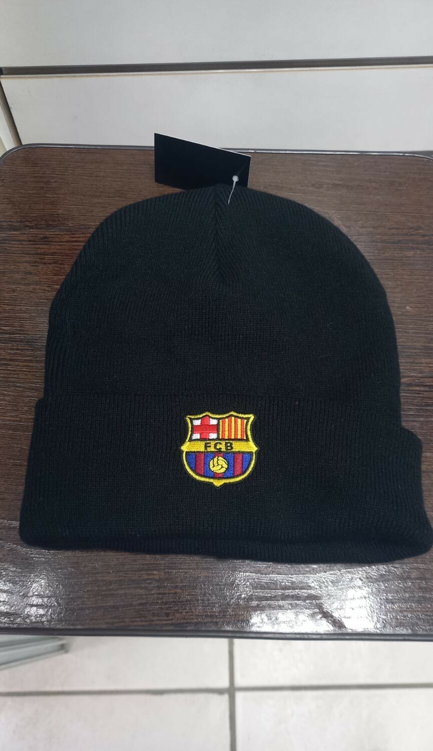 БАРСЕЛОНА BARCELONA шапка зимняя футбольного клуба БАРСЕЛОНА (Испания) черная