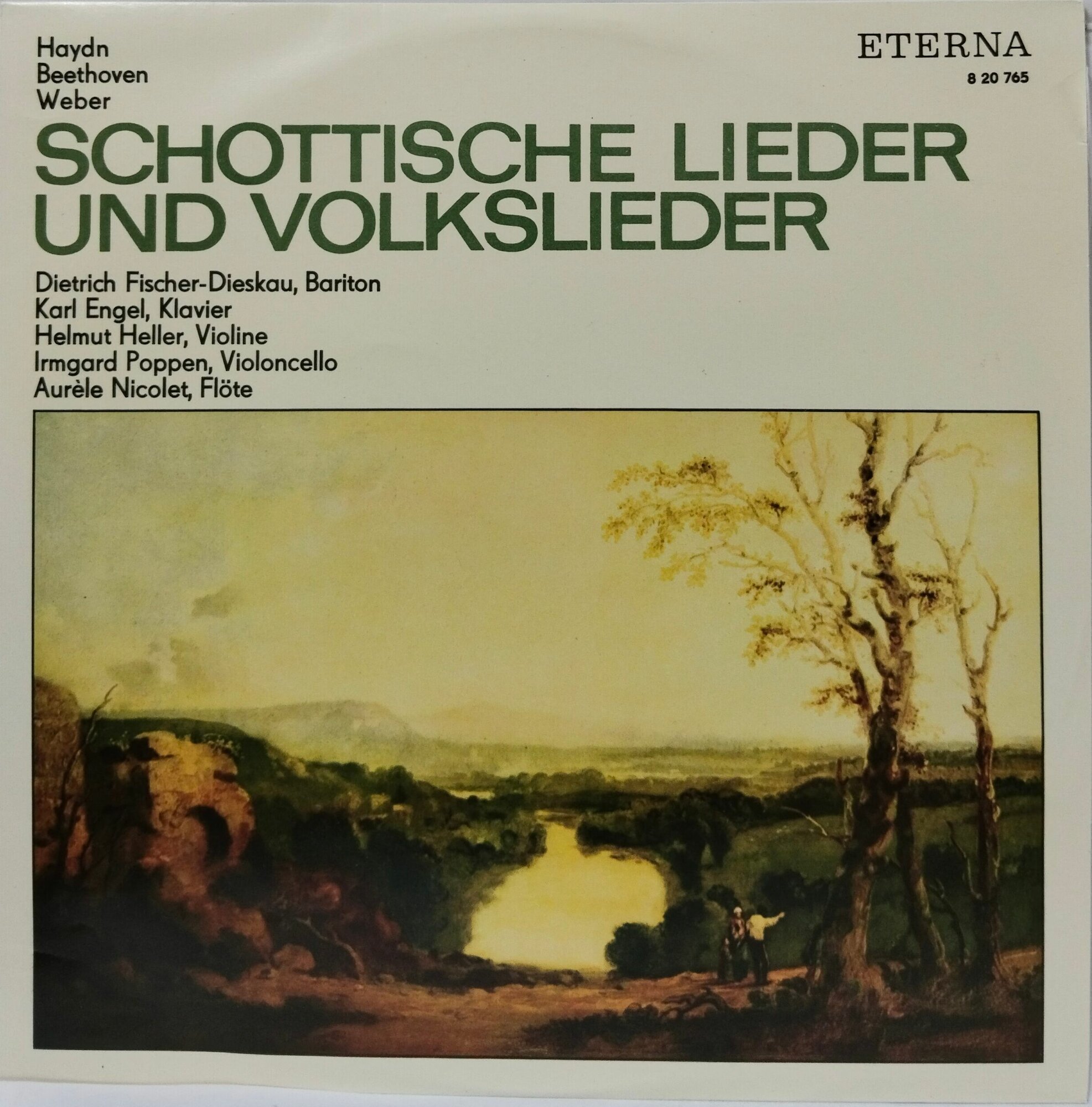 Haydn, Beethoven, Weber, Dietrich Fischer-Dieskau, Karl Engel, Helmut Heller. Schottische Lieder Und Volkslieder (M/M, GDR, ETERNA, 8 20 765, 1968, винил) LP