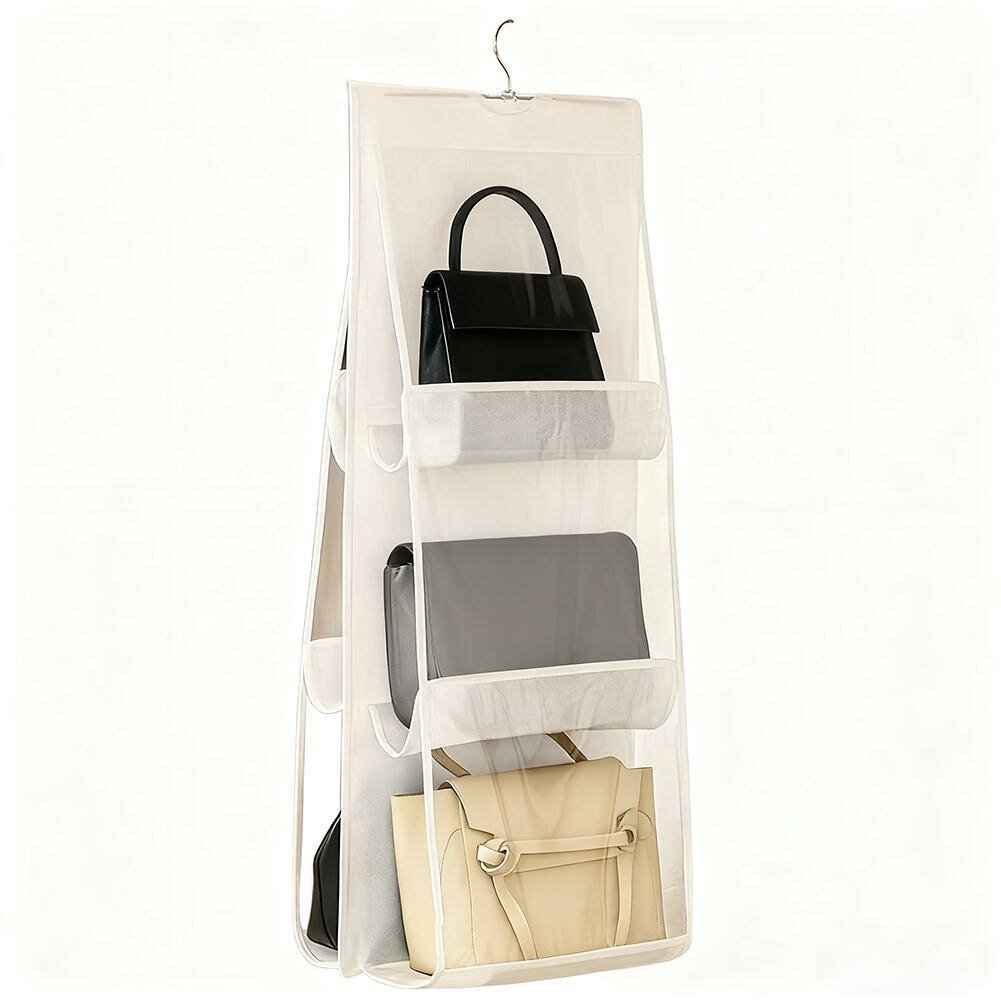 Полка для хранения женских сумок, Настенный,6 ячейки,35*90 см