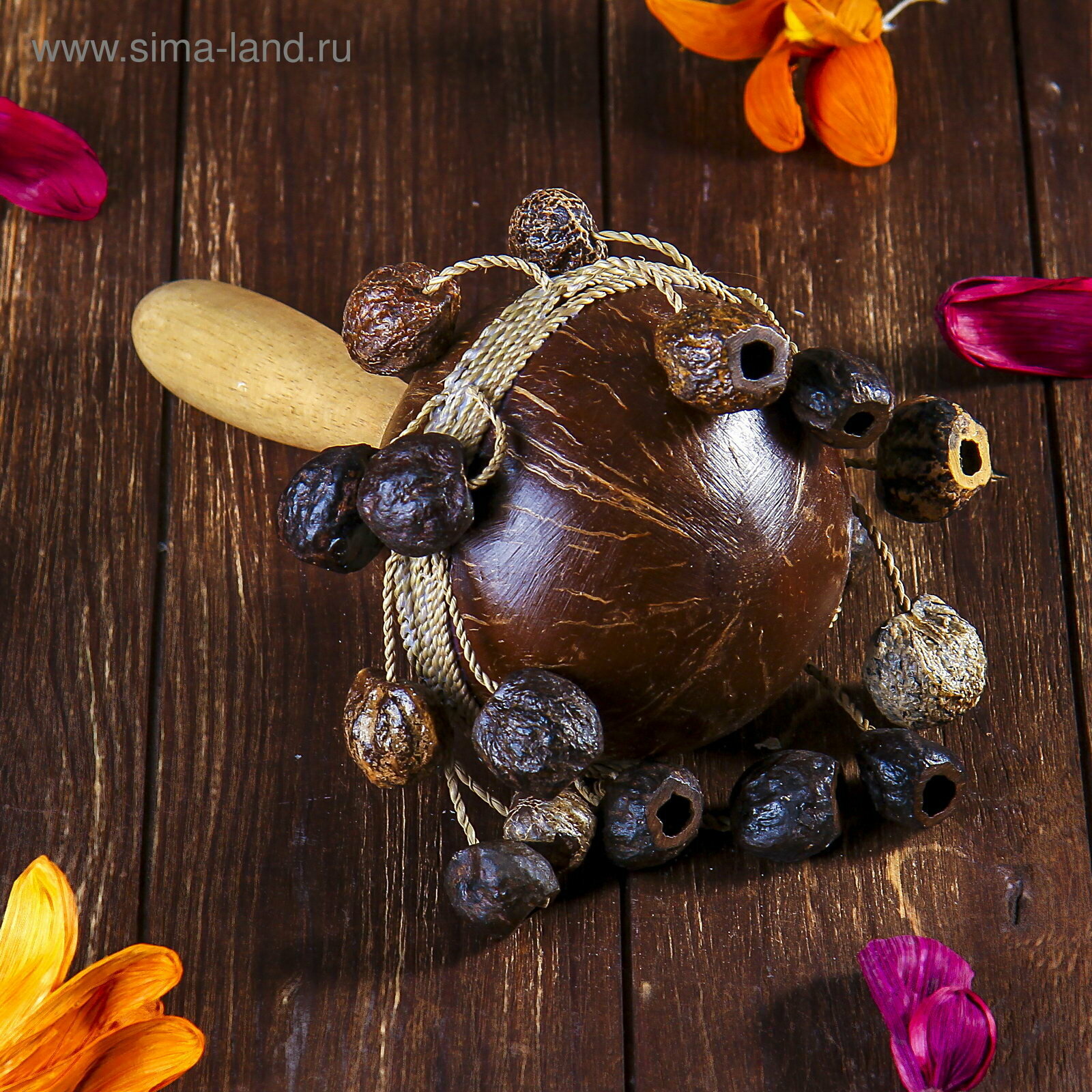 Сувенирный музыкальный инструмент "Маракас" 24x16x16 см, вид: маракас