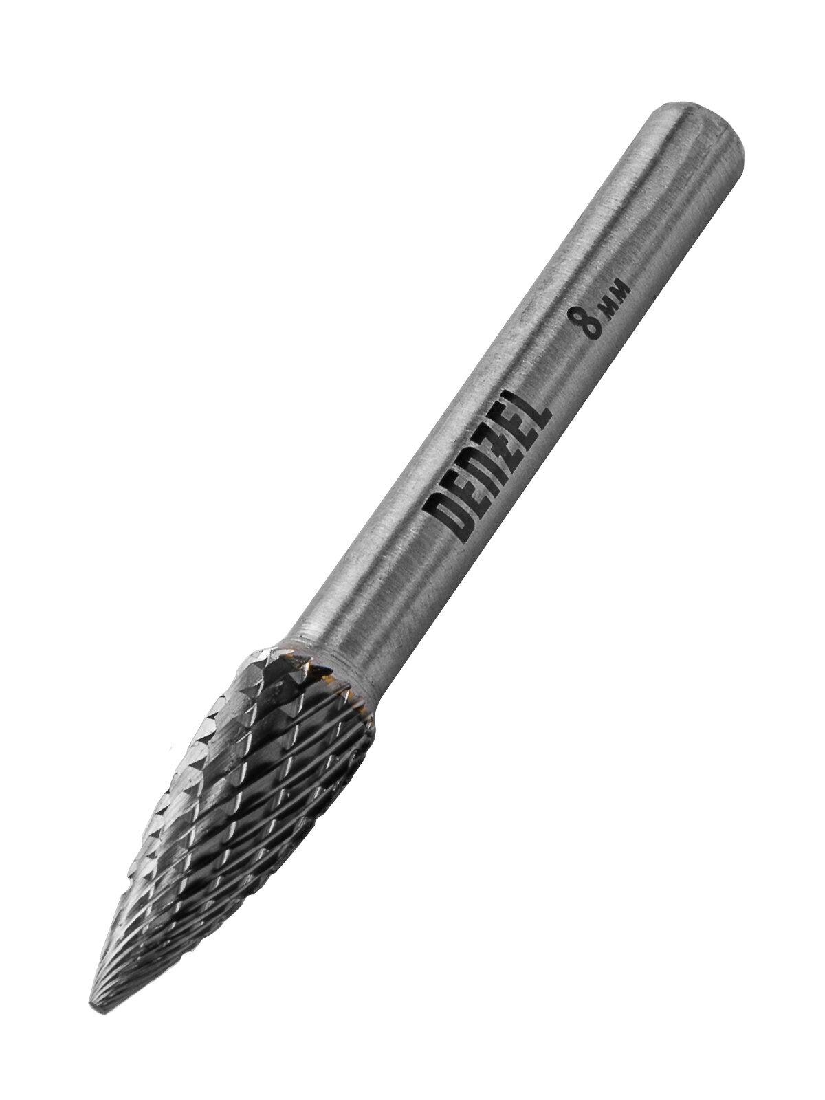 Борфреза по металлу Denzel твердосплавная параболическая заостренная, тип-G, 8 мм 72047