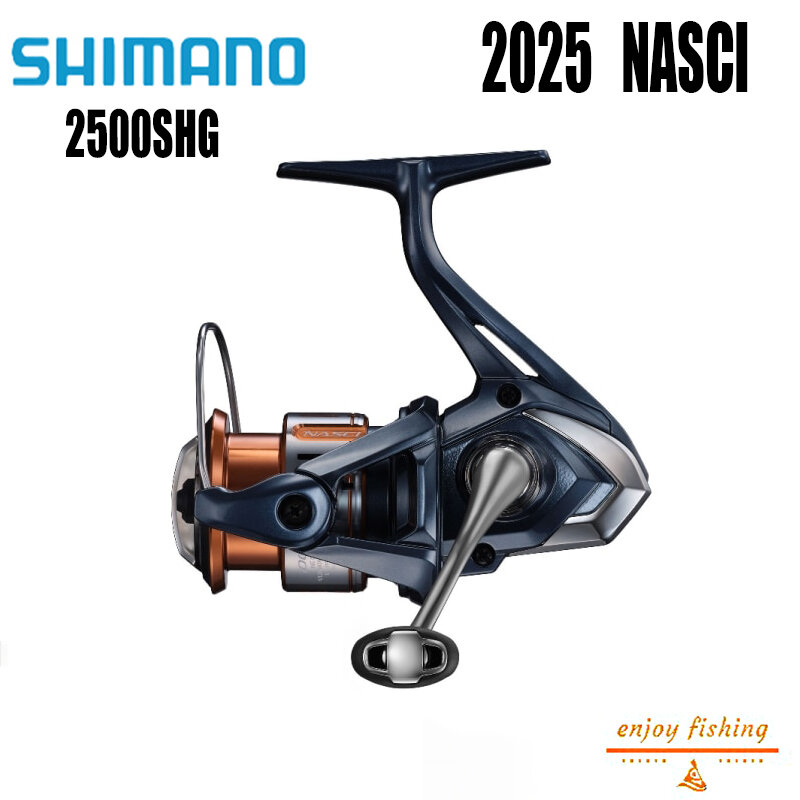 Shimano 2025 Nasci 2500SHG Катушка рыболовная для спиннинга высокая передача пресноводная и морская рыбалка