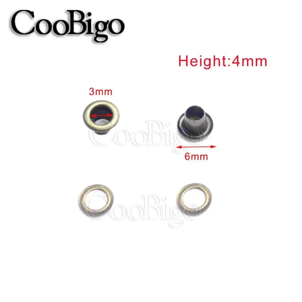 100 Шт, Металлические Люверсы, Бронзовые Круглые Кольца Для Обуви, Сумки, Одежда, Кожаные Ремонтные Втулки, Аксессуары