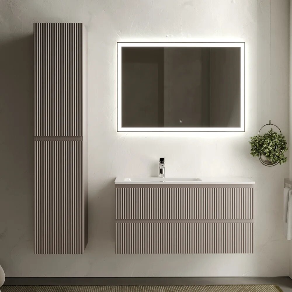 Мебель для ванной комнаты Sancos Snob R 100 см, L, doha soft