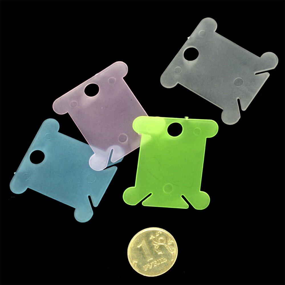 Бобина для ниток TBY пластиковая, разные цвета (БОБ. ПЛ. М008. Ассорти)