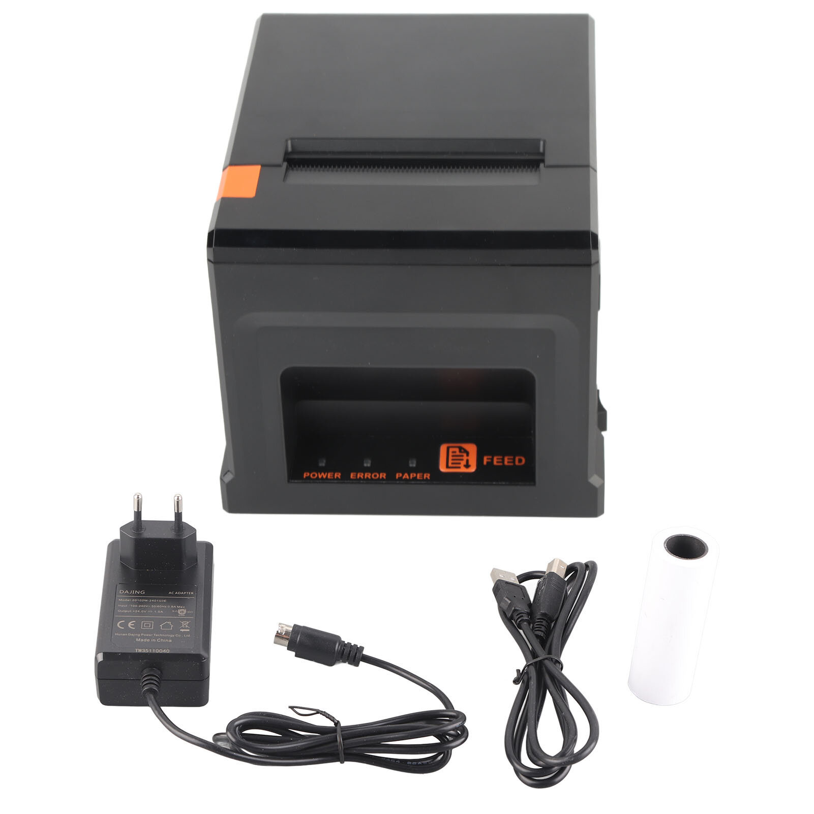 Thermal POS Printer USB Ethernet Interface 80mm USB Thermal Receipt Printer with Auto Cutter 100‑240V