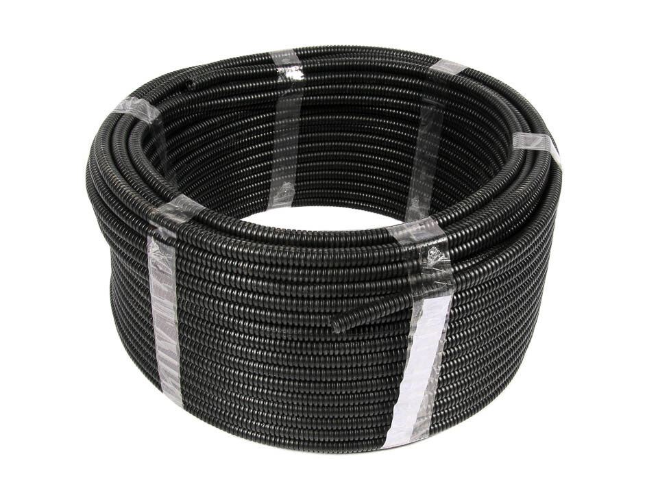 Гофра для укладки проводов разрезная (внутр. d- 6,6мм, L-50м, бухта)