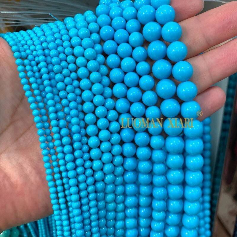 LUOMAN XIARI Говлит Бусины Круглые 3-10 мм Зелёные