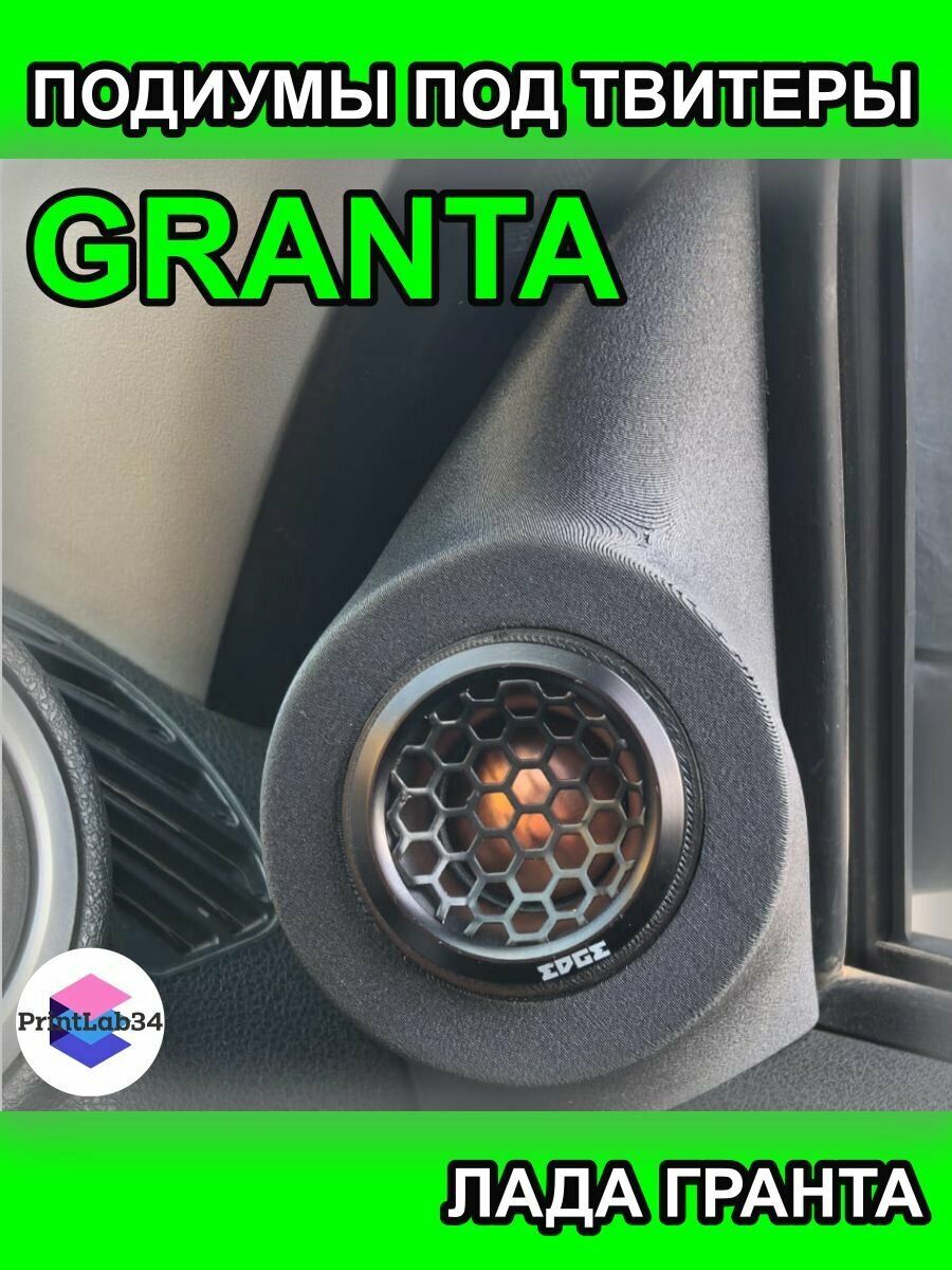 Подиумы уголки в двери под твитеры, пищалки, динамики для LADA GRANTA