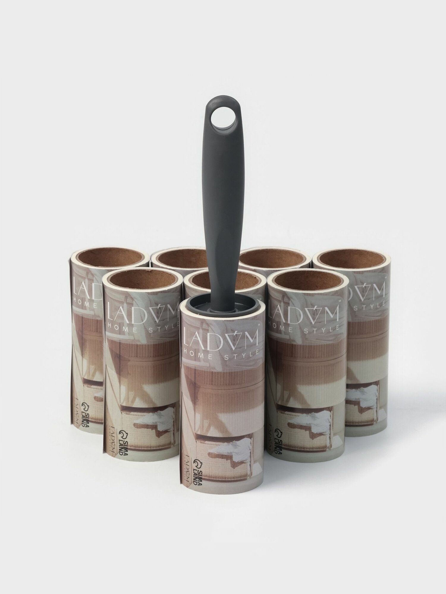 Ролик для одежды со сменными блоками, 8 шт. по 50 листов, эргономичная ручка, винтовая намотка