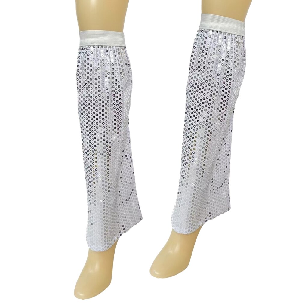 Рукава с блестящими пайетками для женщин на танцевальных вечеринках Harajuku 80-х, сверкающие гетры, расклешенные длинные носки длиной до колен