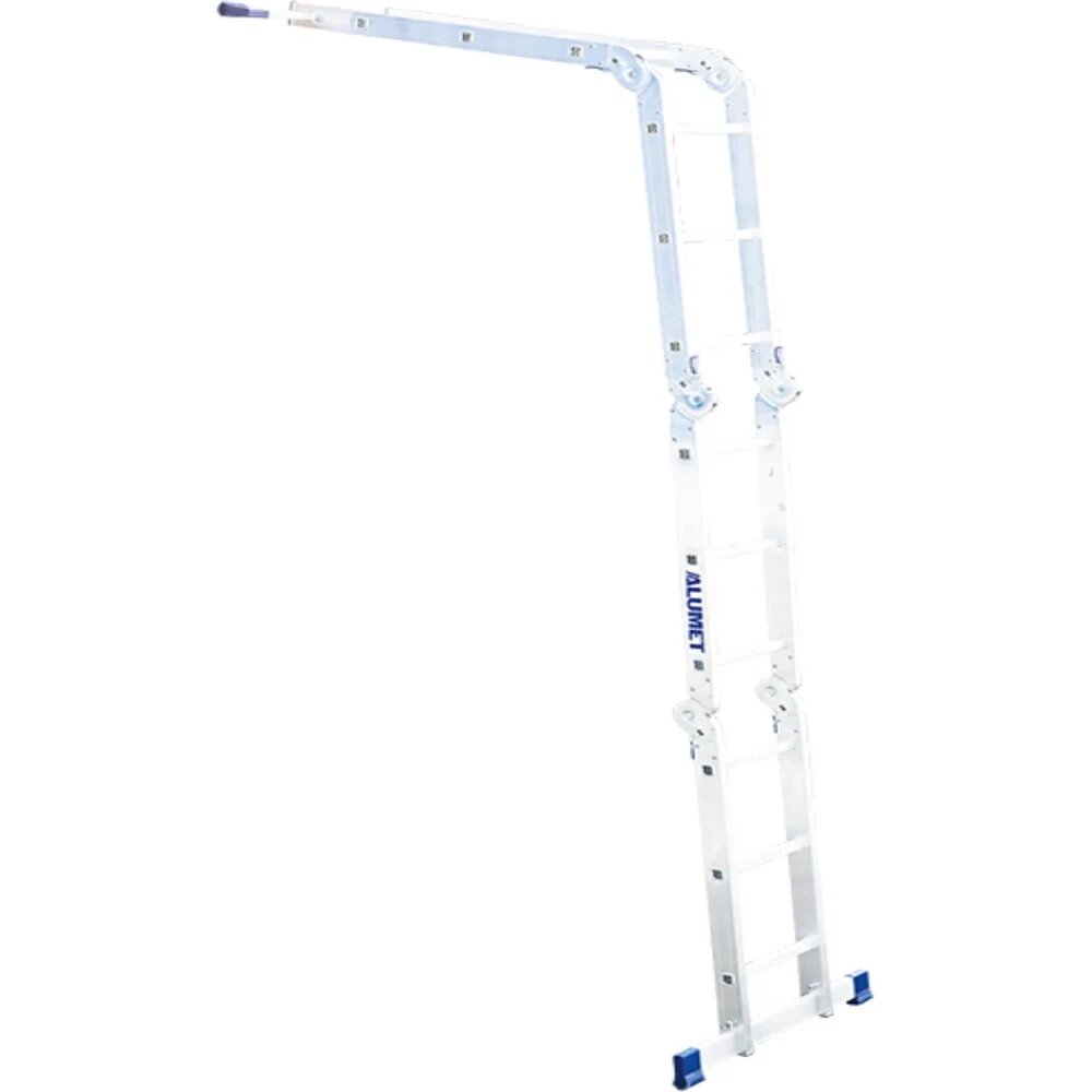 Алюминиевая лестница Алюмет шарнирная четырехсекционная 4х3 ступеней. Серия TL 4033 из качественной стали