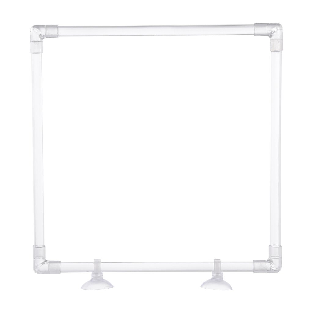 Прозрачные Акриловые Кольца Для Кормления Рыб В Аквариумах С Легко Устанавливаемой Присоской Предотвращают Разнос пищи и отходов 23x23 см