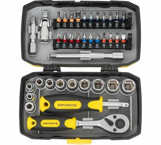 Универсальный набор инструмента Inforce 1/4" 38 предметов 06-25-09