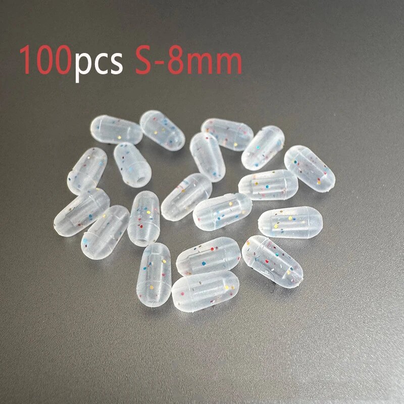 Бусины противозакручивающиеся силиконовые 100pcs S