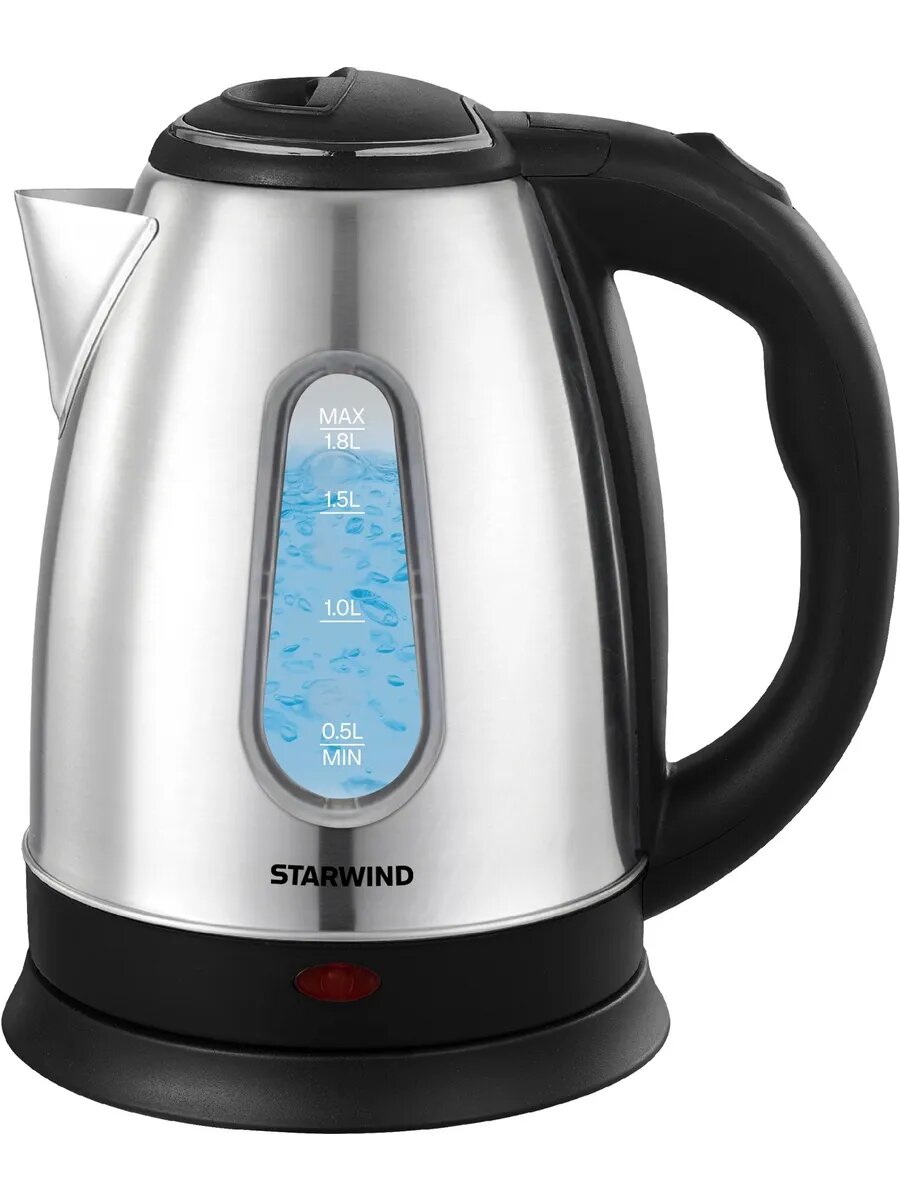 Чайник электрический SKS2100 1.8л. 1700Вт черный/прозрачный