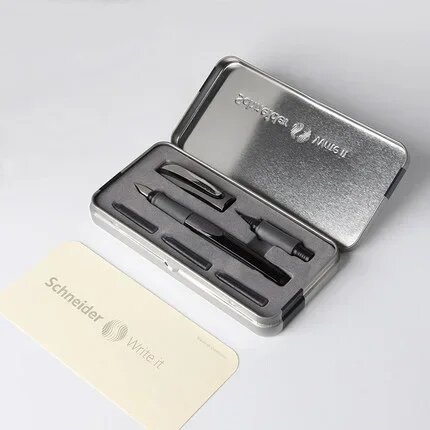 Подарочная коробка ручки Schneider Pen RAY Ray, ежегодный бизнес-офис, подарок для студенческой практики письма, подарочная коробка, канцелярские ручки для письма, 0.5MM, Серебряный