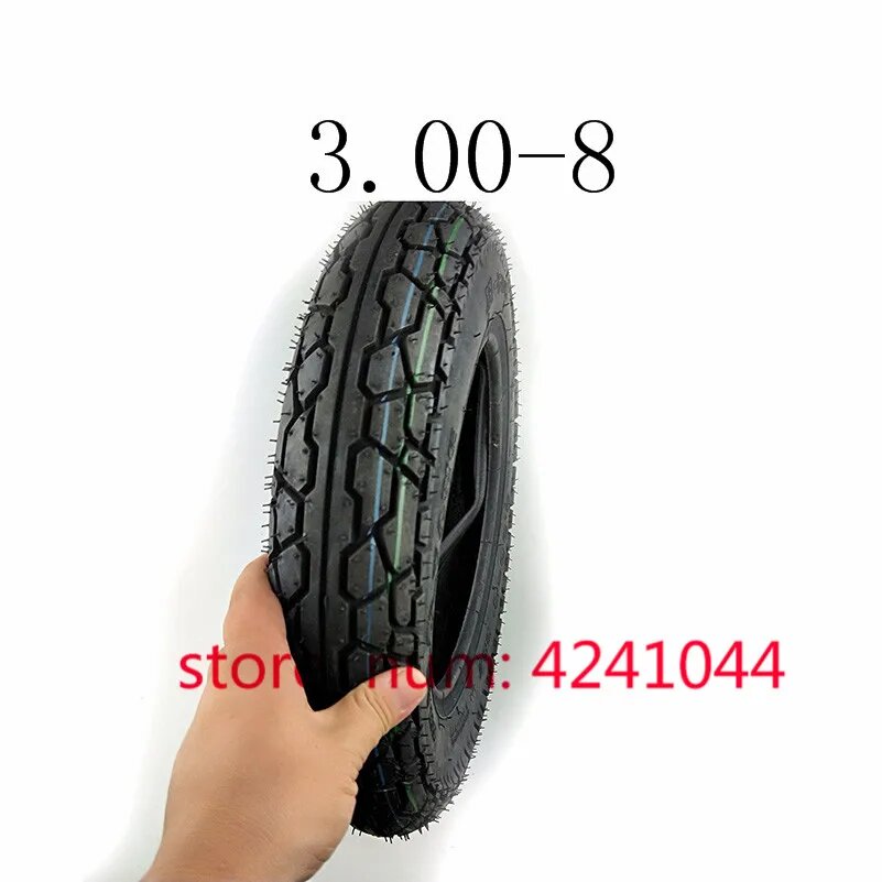 Шина для скутера 3,00-8 300-8 и внутренняя камера для мобильности s 4-слойный Круизный мини-мотоцикл, Черный