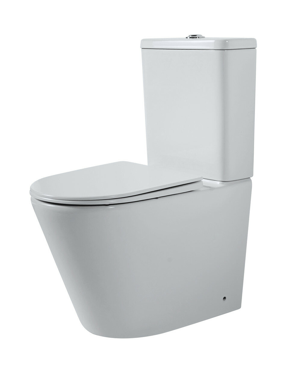 Унитаз-компакт с круговым смывом EVA GOLD EG309T безободковый, тонкое сиденье