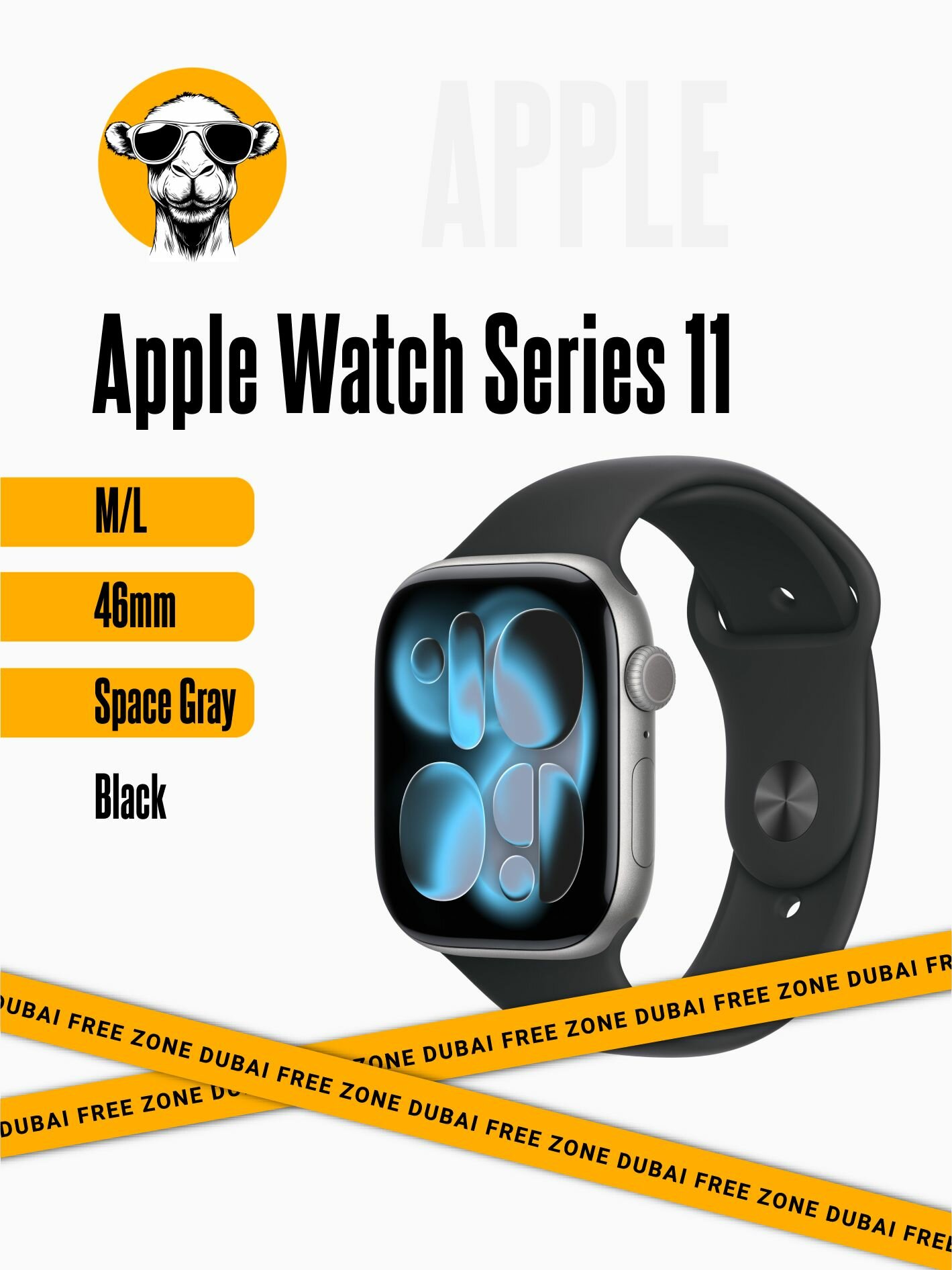 Смарт-часы Apple Watch Series 11 46mm Space Gray Black M/L