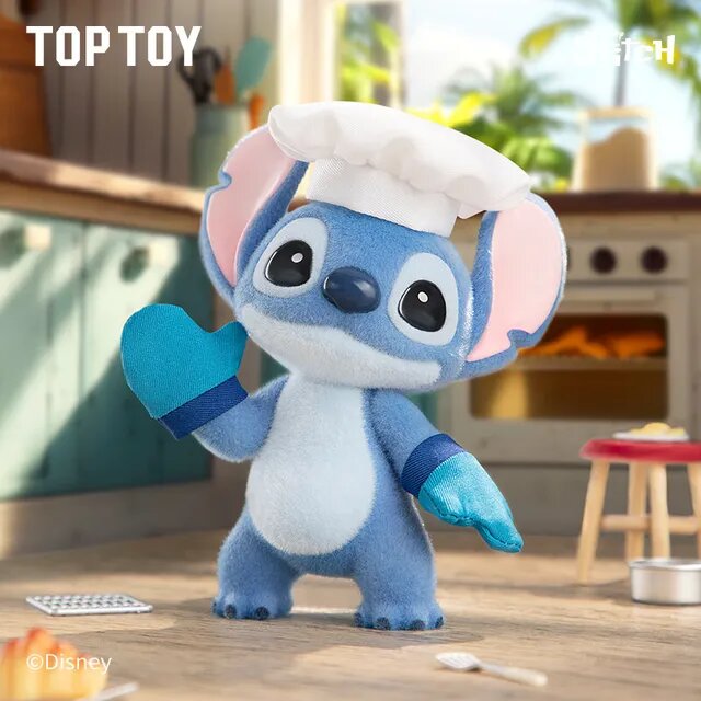 Toptoy Disney Stitch Hello Series Mystery Blind Box Flocking Figure Kawaii Desktop Decor Collectible Gift For Fans Kids Birthday