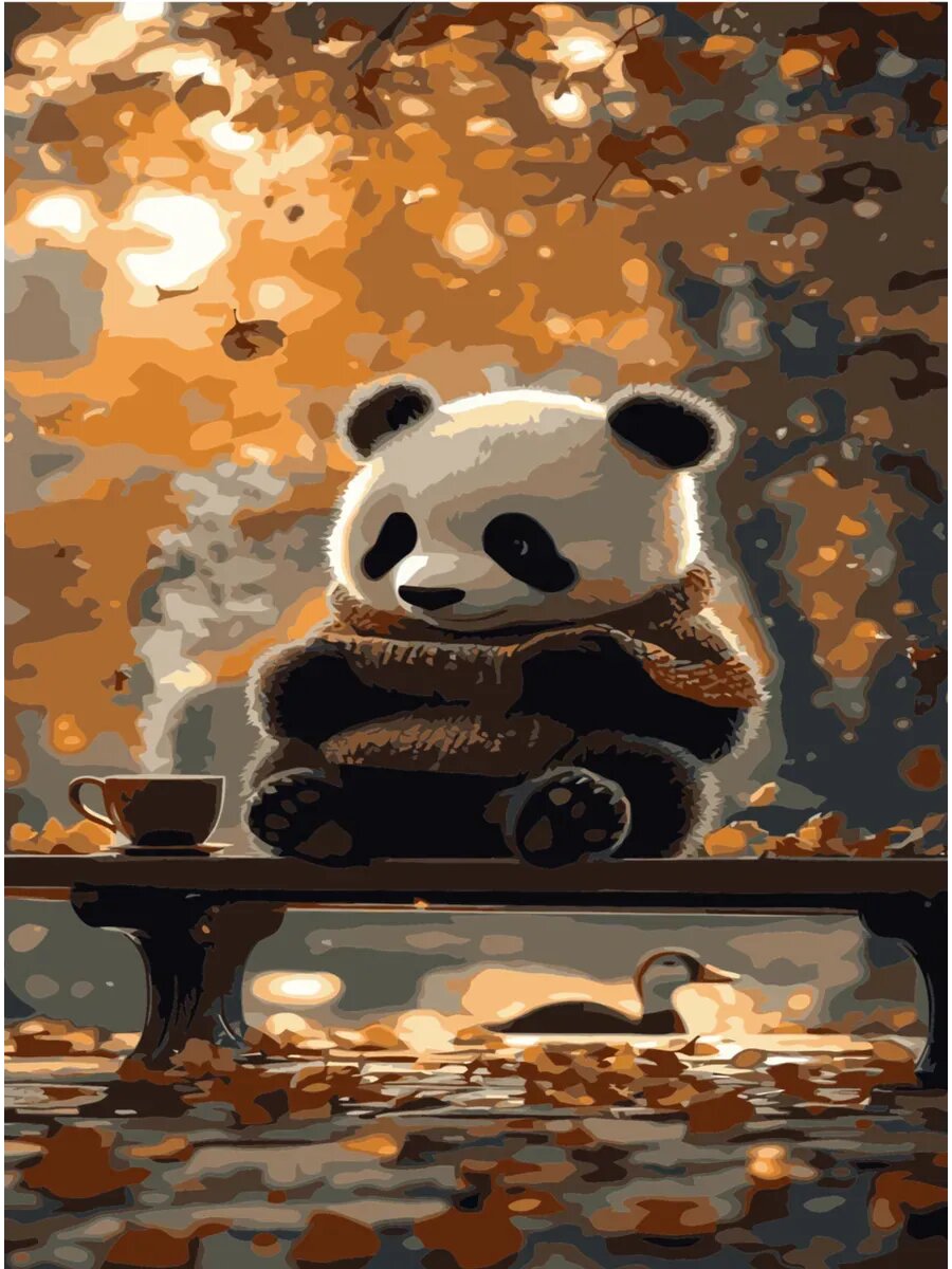 Картина по номерам панда