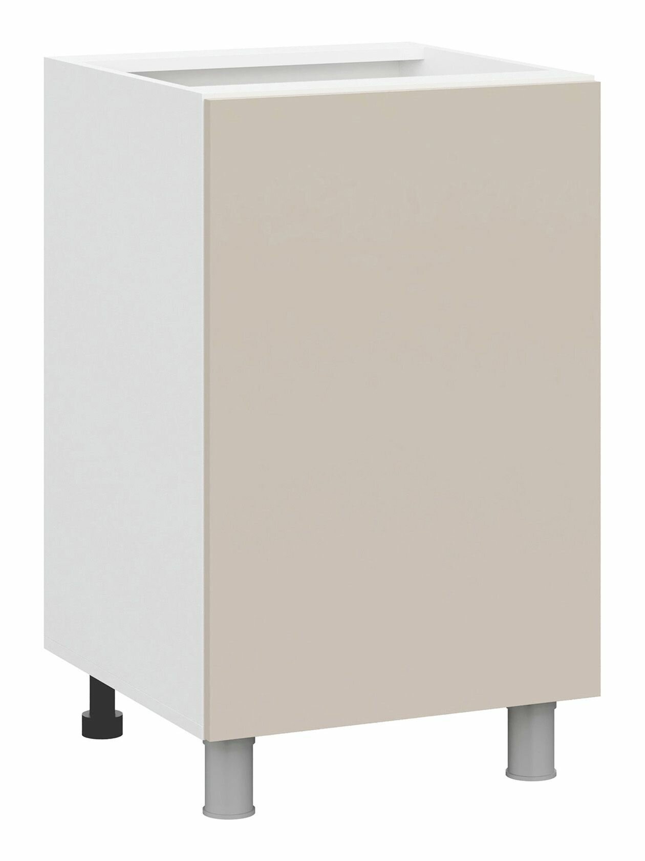 Кухонный модуль напольный, стол Тандем с полками, с доводчиками, 50х50.6х82.4 см, Белый / Меланж