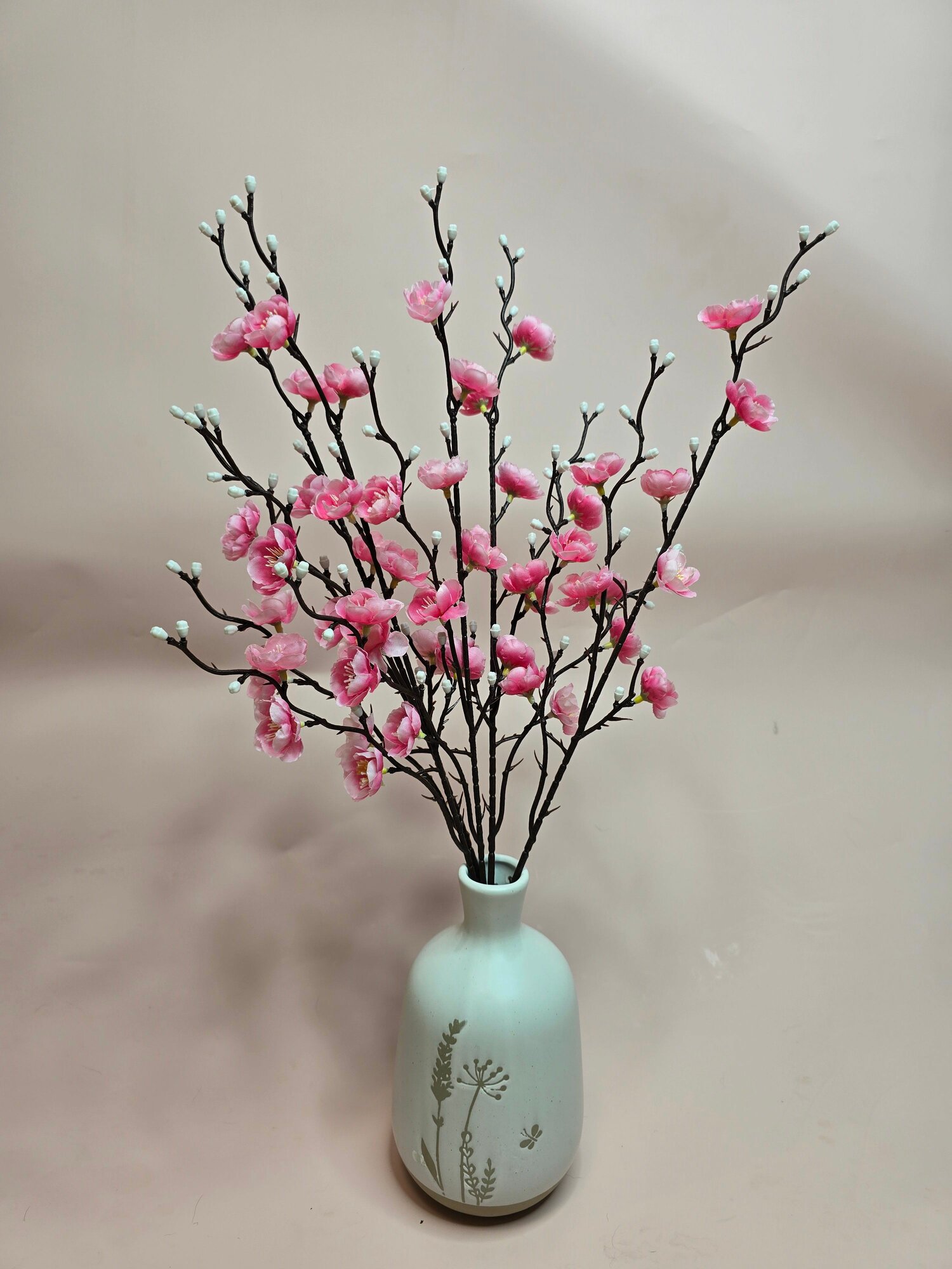 Искусственные цветы Holodilova Сакура, длина веток 55 см, розовое, текстиль/пластик