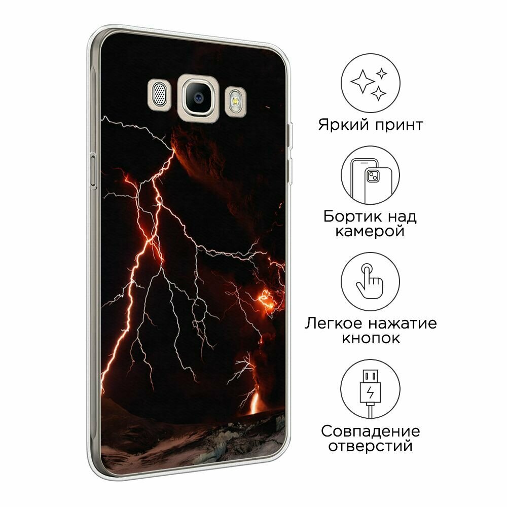 Чехол на Samsung Galaxy J7 2016 / Самсунг Галакси Джей 7 2016 с принтом "Молния 4" — фото 1