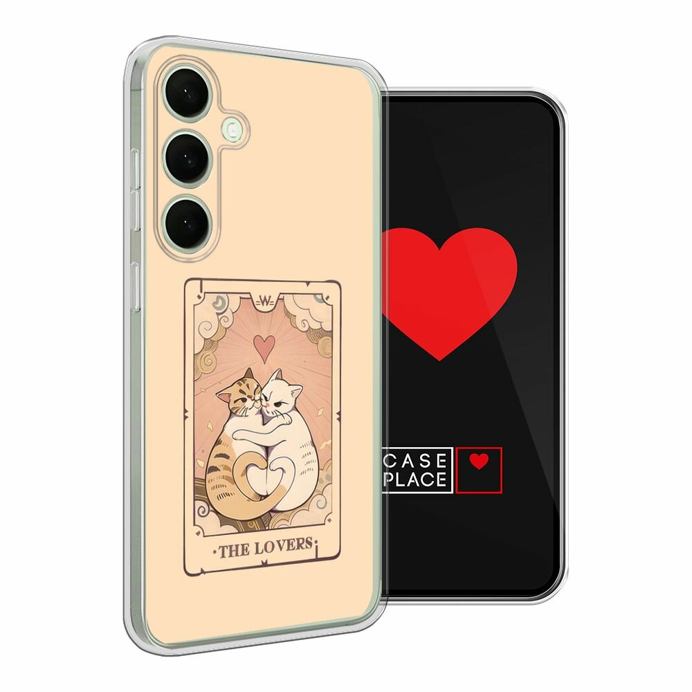 Чехол на Samsung Galaxy S25 Plus / Самсунг S25 Плюс с принтом "The lovers cats 1 - 14 февраля" — фото 1