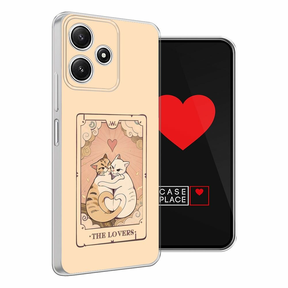 Чехол на Xiaomi Redmi 12 5G / Сяоми Редми 12 5G с принтом "The lovers cats 1 - 14 февраля" — фото 1