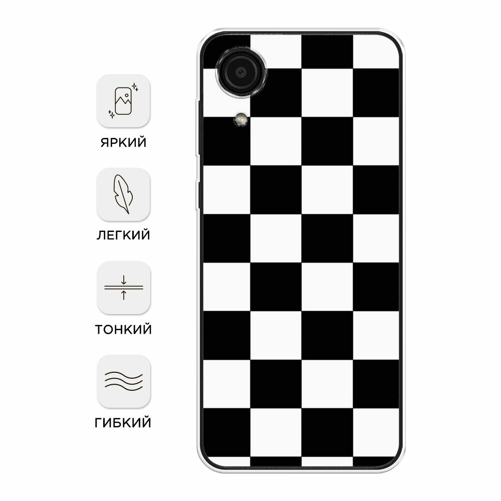 Чехол на Samsung Galaxy A03 Core / Самсунг Галакси А03 Core с принтом "Шахматная доска" — фото 1