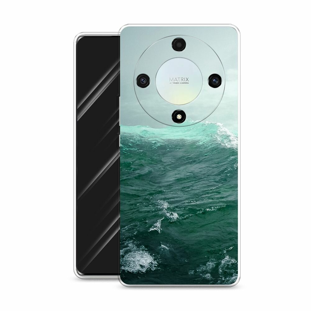 Силиконовый чехол на Honor X9A / Хонор X9A с принтом "Волны 12" — фото 1