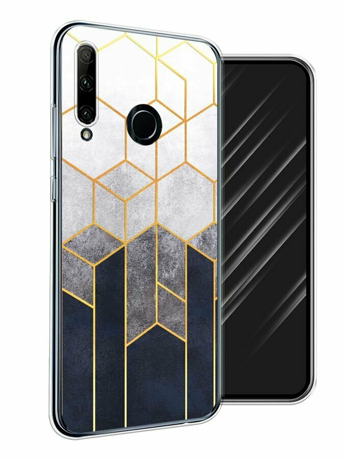 Чехол на Honor 10i/20 Lite 2019/20e/Huawei P Smart Plus 2019 / Хонор 10i с принтом "Черно-белая мозаика"