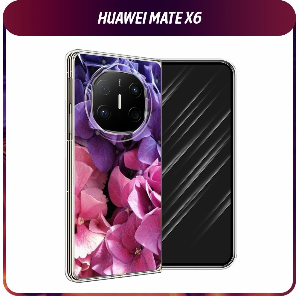 Чехол на Huawei Mate X6 / Хуавей Мате X6 с принтом Гортензии