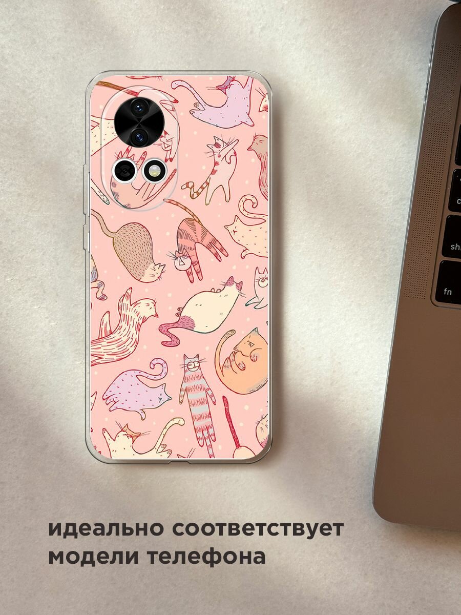 Чехол на Huawei Nova 12/Nova13 / Хуавей Нова 12/Нова 13 с принтом "Розовое счастье" — фото 1