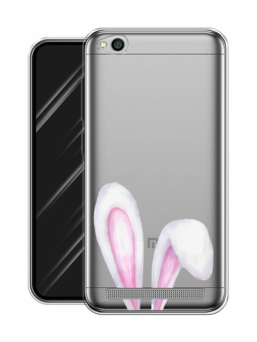 Чехол на Xiaomi Redmi 5A / Сяоми Редми 5а с принтом "Кроличьи уши 2", прозрачный — фото 1