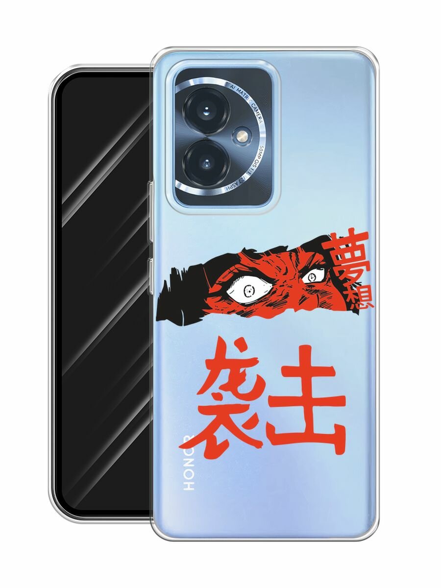 Чехол на Honor 100 / Хонор 100 с принтом "Anime attack", прозрачный — фото 1