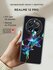 Чехол на Realme 12 Pro / Реалми 12 Про с принтом "Синий цветок на черном"