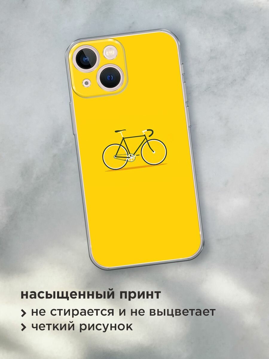 Чехол на Apple iPhone 13 mini / Айфон 13 мини с принтом "Хобби велосипед 1" — фото 1