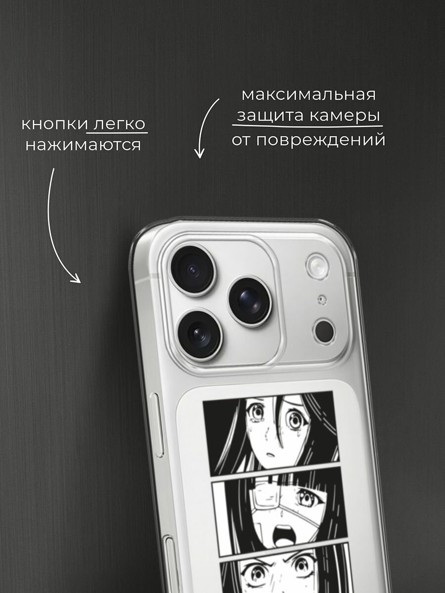 Чехол на Apple iPhone 17 Pro / Айфон 17 Про с принтом "Tokyo girls", прозрачный — фото 1