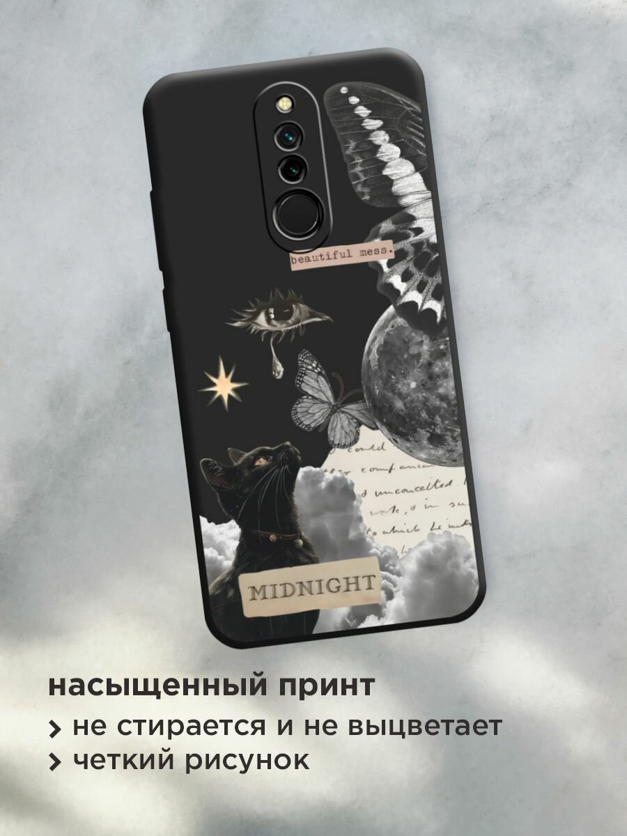Чехол на Xiaomi Redmi 8 / Редми 8 с принтом "midnight collage" — фото 1