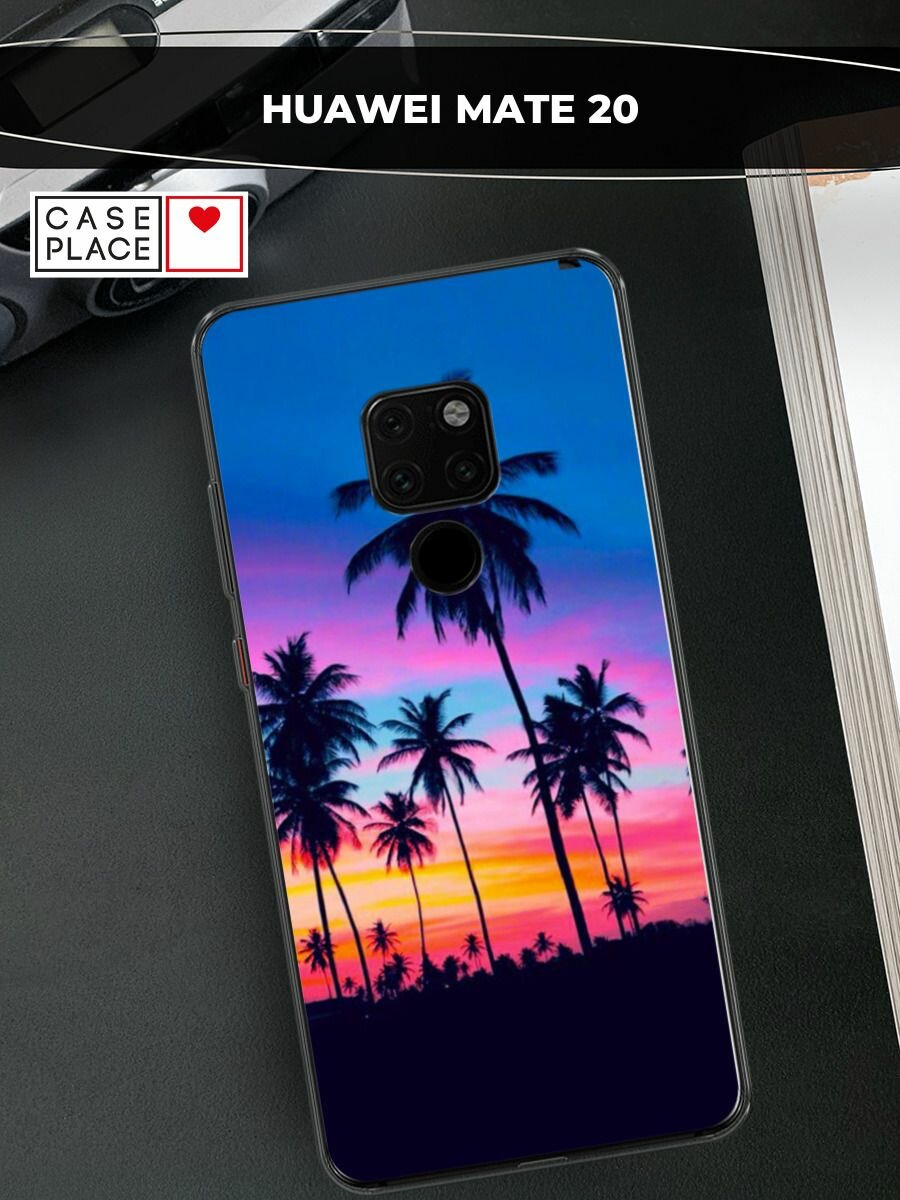 Чехол на Huawei Mate 20 / Хуавей Мате 20 с принтом "Закат 5"