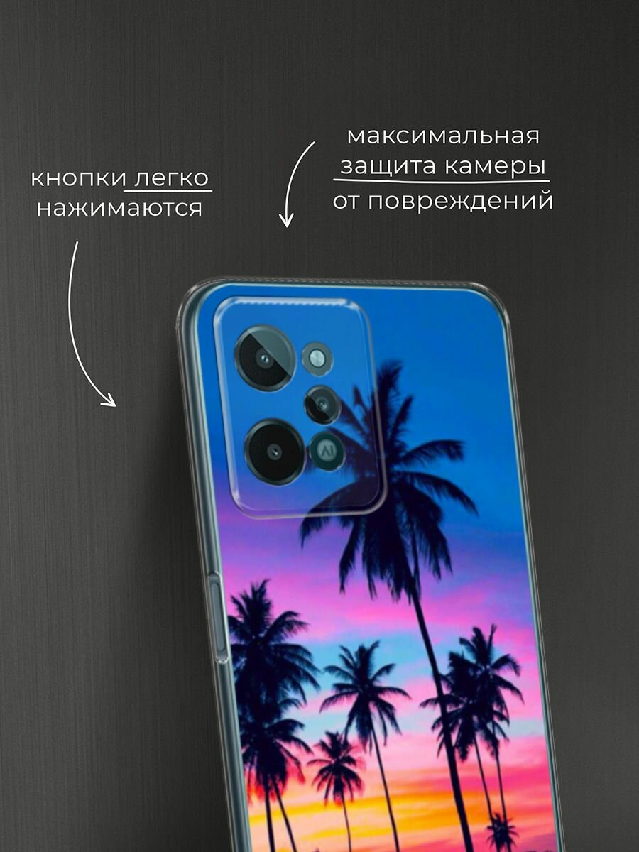 Силиконовый чехол на Realme C31 / Реалми C31 с принтом "Закат 5" — фото 1