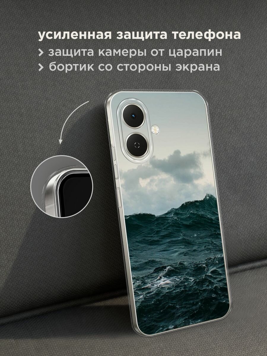 Чехол на Tecno Spark Go 2 / Текно Спарк Го 2 с принтом "Волны 11" — фото 1