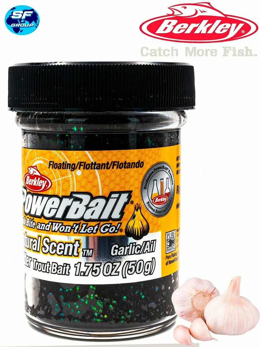 Паста Berkley PowerBait Natural Scent Trout Bait Garlic Black 50g