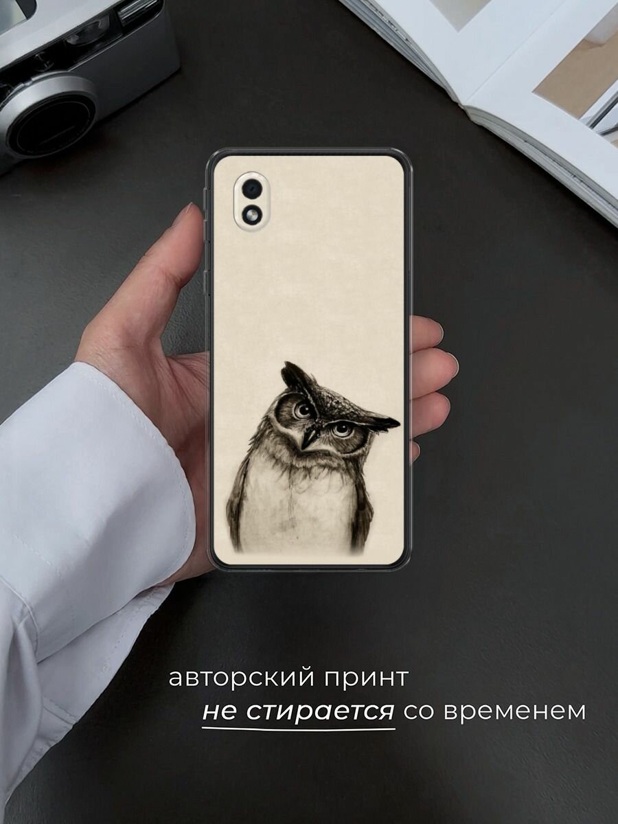 Чехол на Samsung Galaxy A01 Core / Самсунг Галакси А01 Core с принтом "Сова" — фото 1